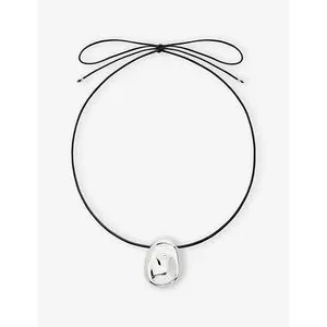 Monica Vinader Aria Cord Pebble Charm Necklace - Silver