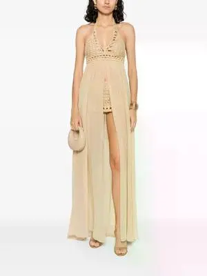 Elie Saab Crochet Maxi Dress
