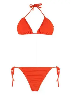 REINA OLGA Concetta Frilled Bikini Set - Orange