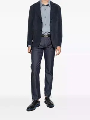 Giorgio Armani Textured Single-breasted Blazer