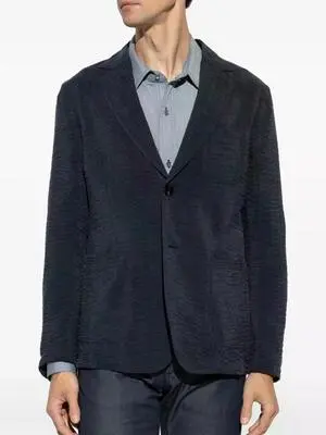 Giorgio Armani Textured Single-breasted Blazer
