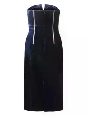 TOM FORD Strapless Velvet Midi Dress