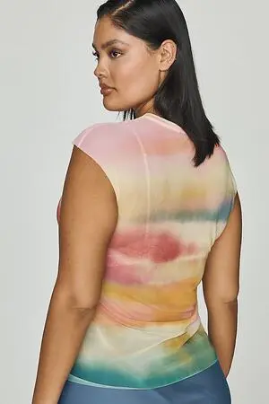 AFRM Power Mesh Printed T-shirt - Summer Sunset