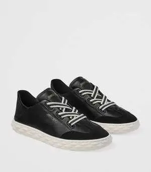 JIMMY CHOO Diamond Flex Leather Trainers - Black