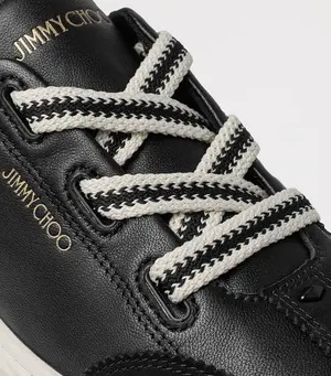 JIMMY CHOO Diamond Flex Leather Trainers - Black