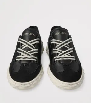 JIMMY CHOO Diamond Flex Leather Trainers - Black