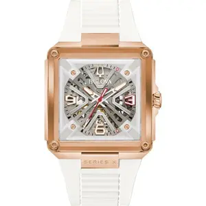 Bulova Marc Anthony Series X Skeleton Automatic Strap Watch - Rose Goldone