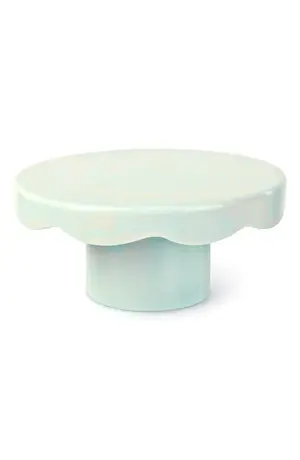 CASA AMAROSA Scallop Resin Cake Stand - Light Blue
