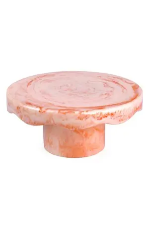 CASA AMAROSA Scallop Resin Cake Stand - Light Pink