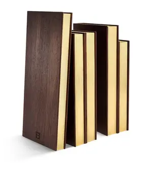 Assouline Library Bookends - Brown