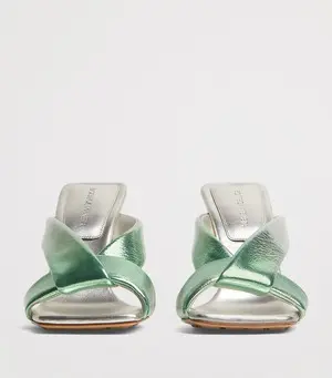 Bottega Veneta Degradé Leather Riva Mules 90 - Silver