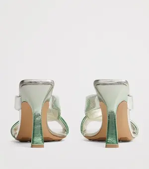 Bottega Veneta Degradé Leather Riva Mules 90 - Silver