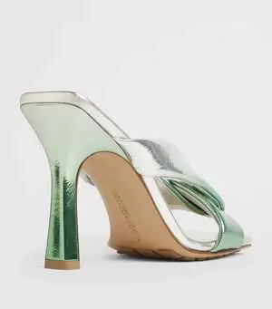 Bottega Veneta Degradé Leather Riva Mules 90 - Silver