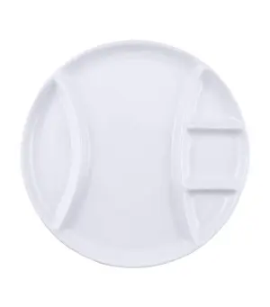 SWISSMAR Set Of 4 Ceramic Round Fondue Plates - White