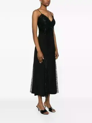 NISSA Sequin-embellished Midi Dress