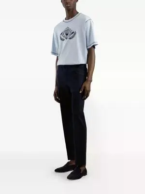 Dolce & Gabbana Cotton Gabardine Trousers - Blue