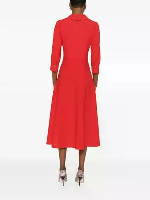 NISSA Button-down Midi Dress - Red