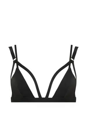 MAISON CLOSE Fatale Triangle Bikini Top - Black