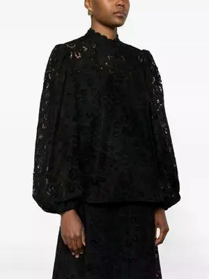 Zimmermann Rhiannon Embroidered Blouse - Black