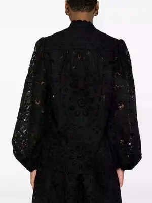 Zimmermann Rhiannon Embroidered Blouse - Black