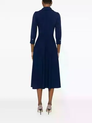 NISSA Button-down Midi Shirt Dress - Blue