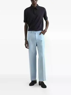 Dolce & Gabbana Silk Polo Shirt - Blue