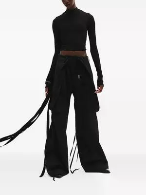 ANN DEMEULEMEESTER Wivan Cropped Long-sleeve Top