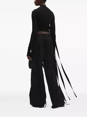 ANN DEMEULEMEESTER Wivan Cropped Long-sleeve Top