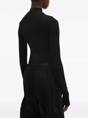 ANN DEMEULEMEESTER Wivan Cropped Long-sleeve Top