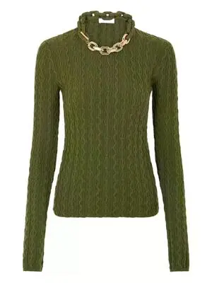 Rabanne Cable-knit Top - Green