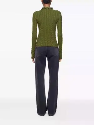 Rabanne Cable-knit Top - Green