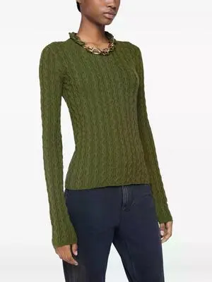 Rabanne Cable-knit Top - Green