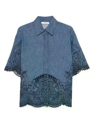 Zimmermann Embroidered Shirt - Blue