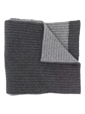 Balmain Ribbed Reversible Scarf - Grey