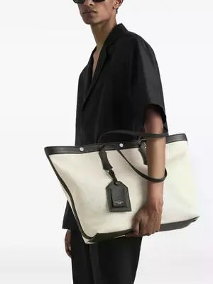 Dolce & Gabbana Canvas Shopper Tote - Neutrals