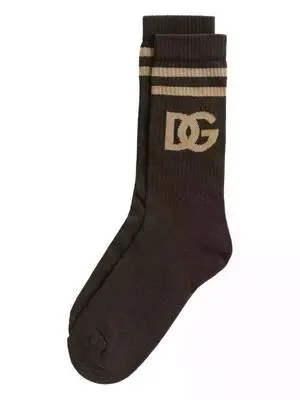 Dolce & Gabbana Intarsia-knit Logo Socks