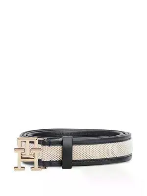 Tommy Hilfiger Logo-buckle Textured Belt - Blue