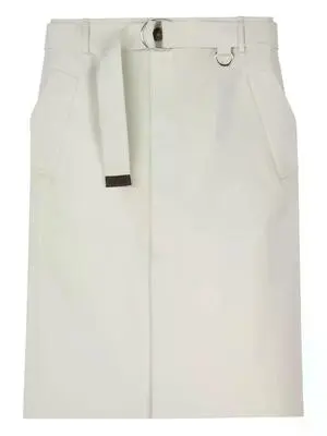 TOD'S Belted Midi Skirt - White