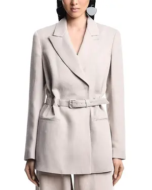 Emporio Armani Belted Blazer - Solid Light