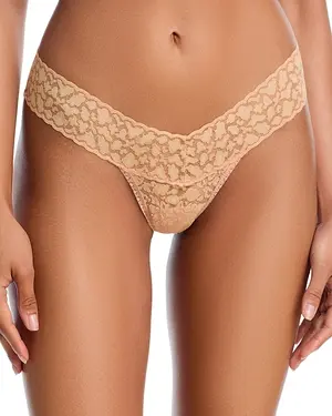 Hanky Panky Leopard Lace Low Rise Thong - Honey/honey