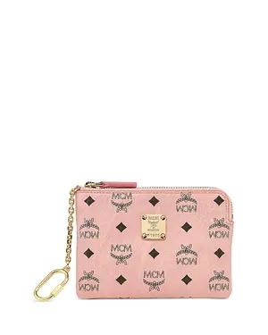 Mcm Aren Visetos Card Case - Soft Pink