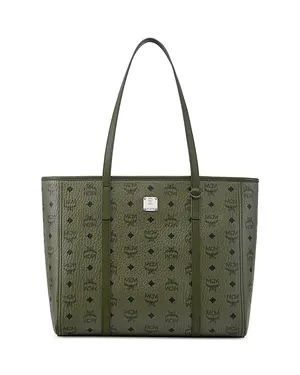 Mcm Toni Vi Shopper Tote - Khaki Moss