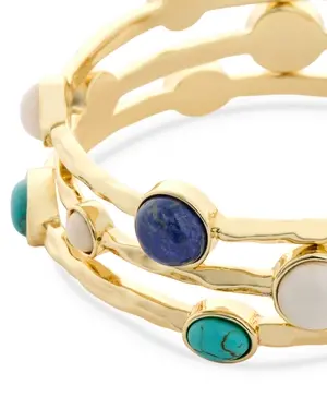 Aqua Stone Bangle Set