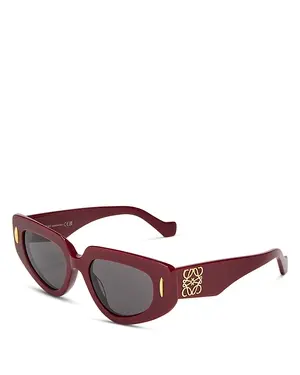 Loewe Anagram Geometric Sunglasses - Red/smoke