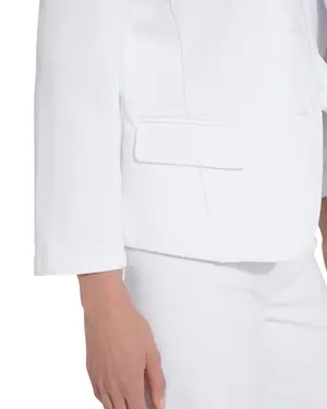 Lyssé Della Denim Cropped Blazer - White