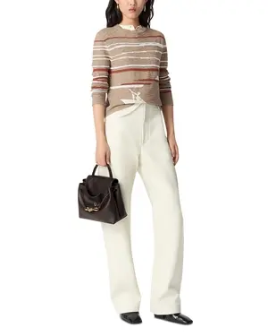 Bottega Veneta Small Ciao Ciao Leather Top Handle Bag - Beige