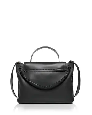 Bottega Veneta Small Ciao Ciao Leather Top Handle Bag - Graphite/muse Brass