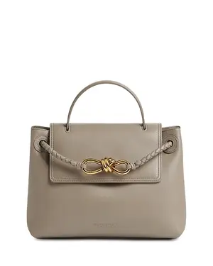 Bottega Veneta Small Ciao Ciao Leather Top Handle Bag - Stone
