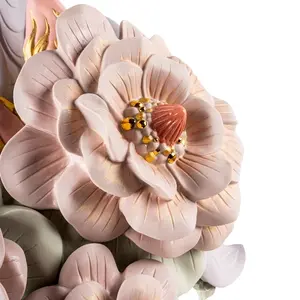 LLADRO Vase With Flowers, Pink - Multi