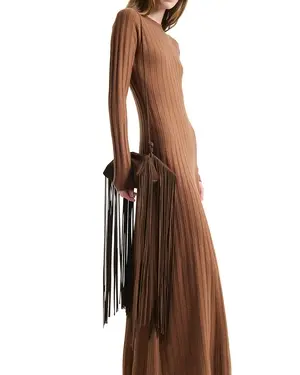 Altuzarra Origami Fringe Mini Bag - Chocolate